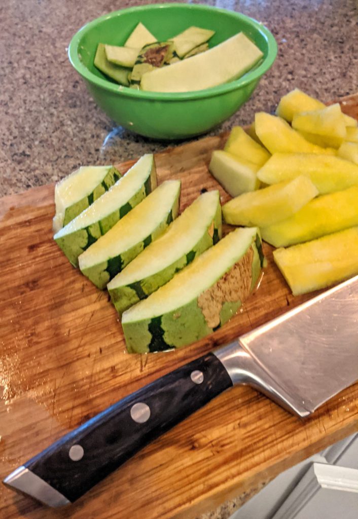 Cilantro-Lime-Jalapeno Watermelon Rind Pickles - Insane in the Brine